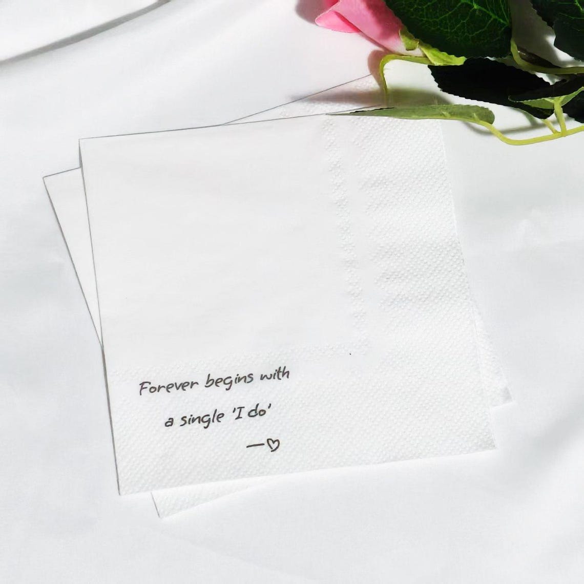 Personalized Handwritten Love Note Napkin|custom Wedding Napkins ...