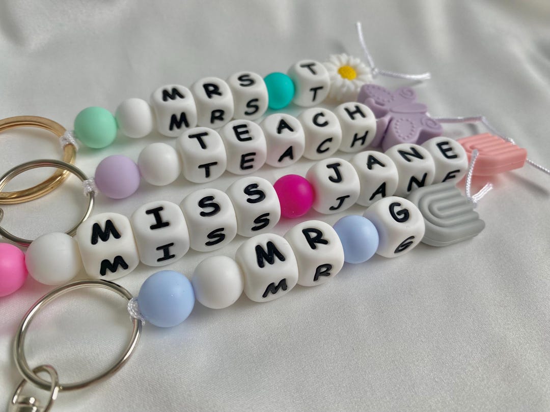 Personalised Teacher Bag Tag or Key Chain, Personalised Teacher Gift ...
