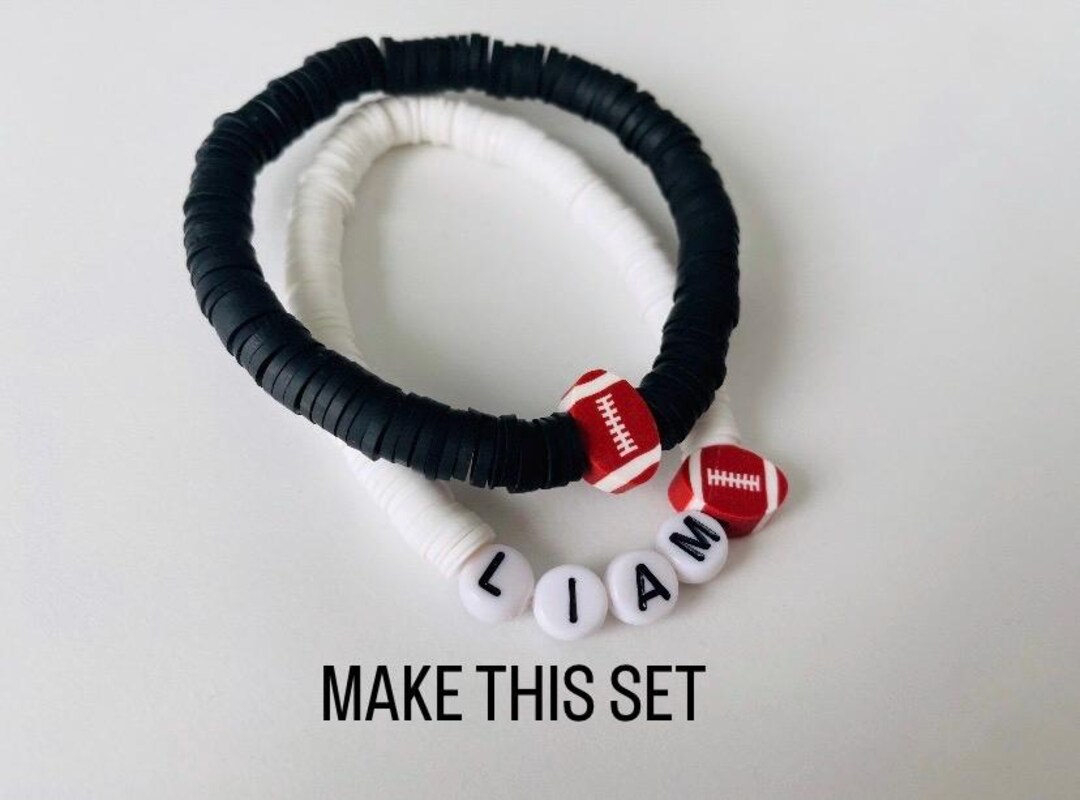 DIY Rugby AFL Football Bracelet Kit, Personalised DIY Bracelet, Make ...