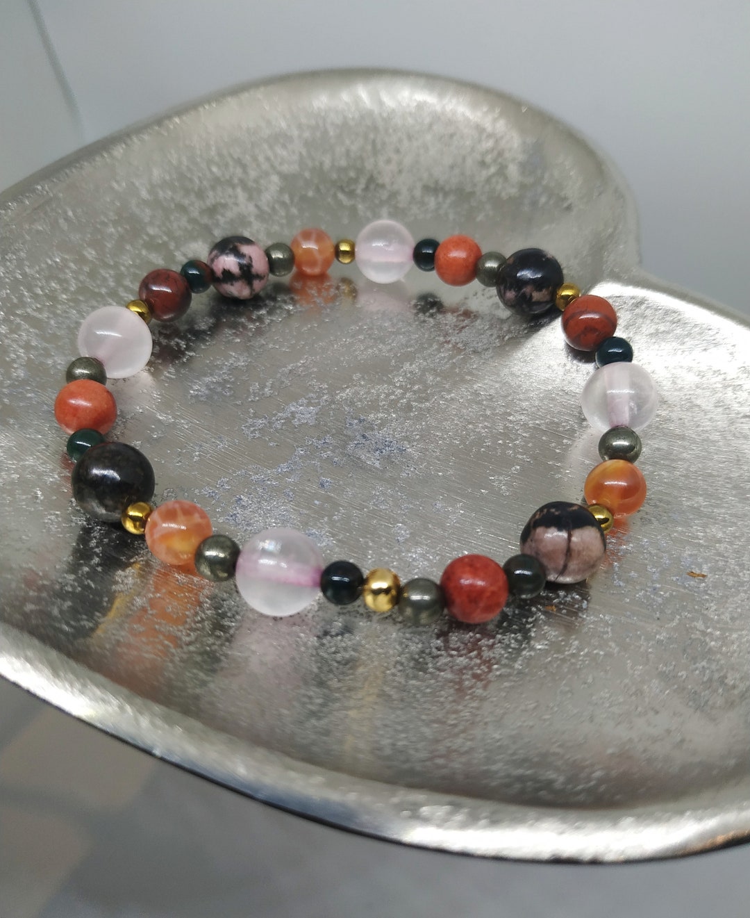 DETERMINATION, Pink Quartz, Rhodonite, Fire Agate, Unique Synergy With ...