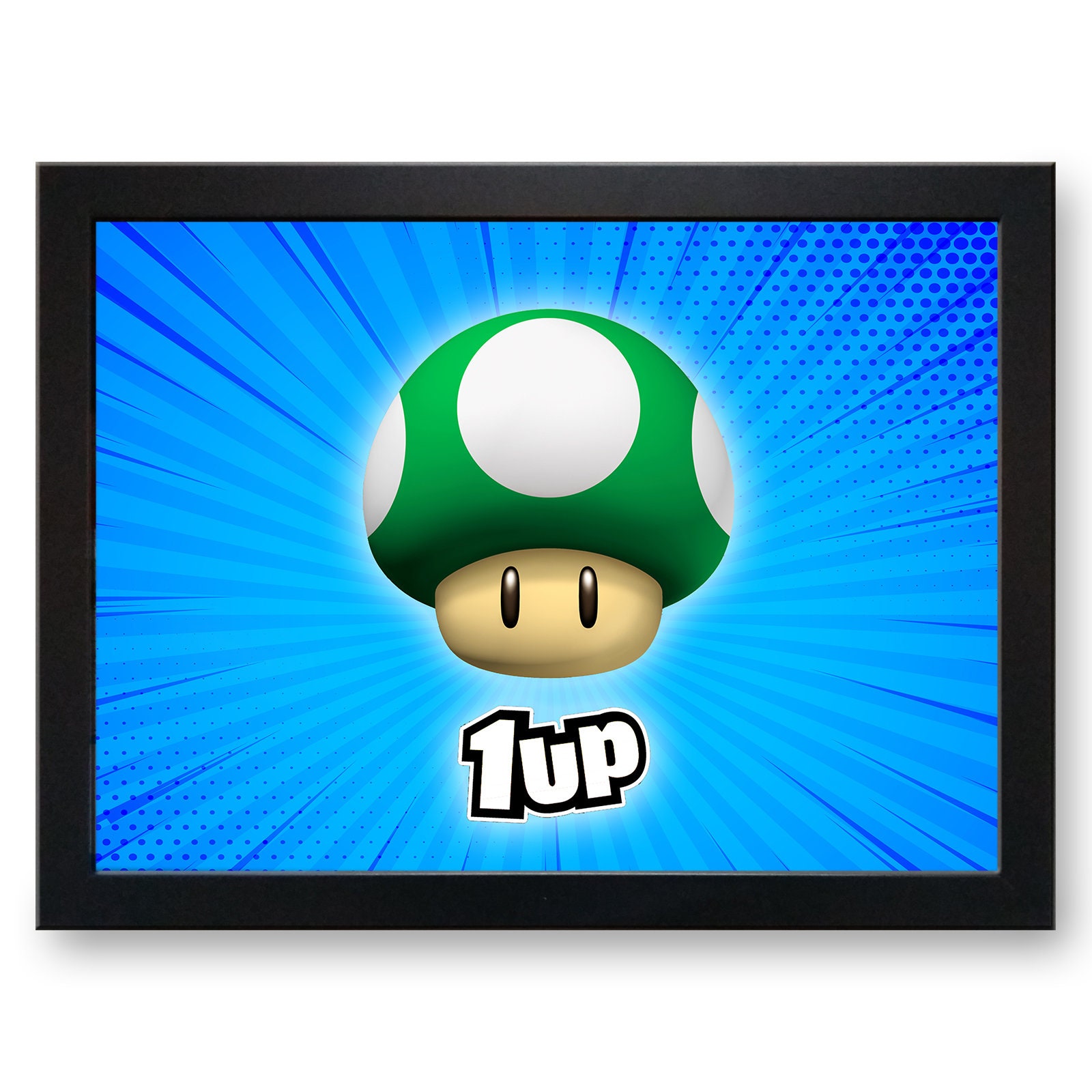 1UP Extra Life Mushroom Super Mario Bros Deluxe Cushioned Lap Tray ...