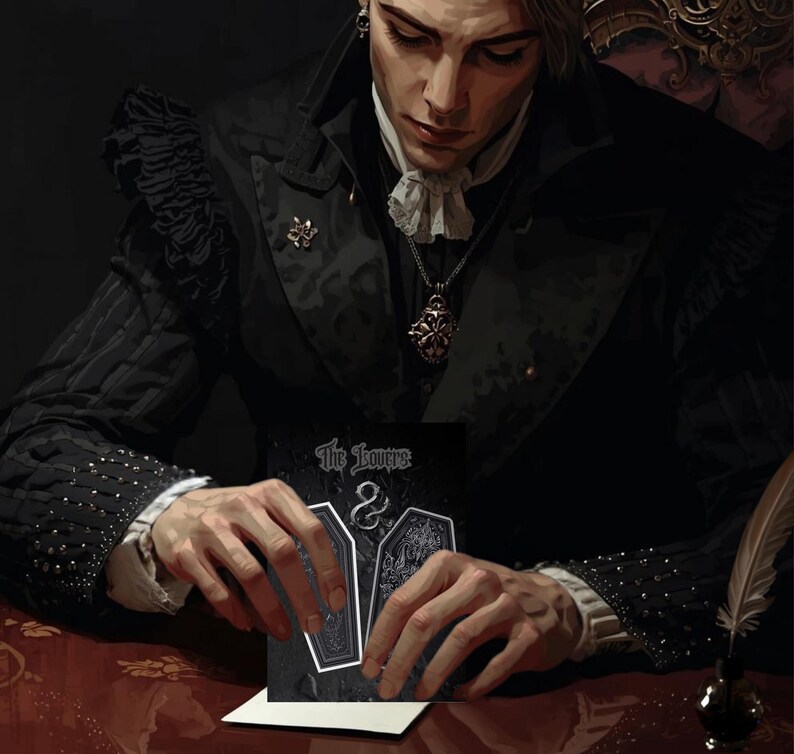 Gothic Valentine's Day Card & Stickers | Dark Romance Gift (digital ...