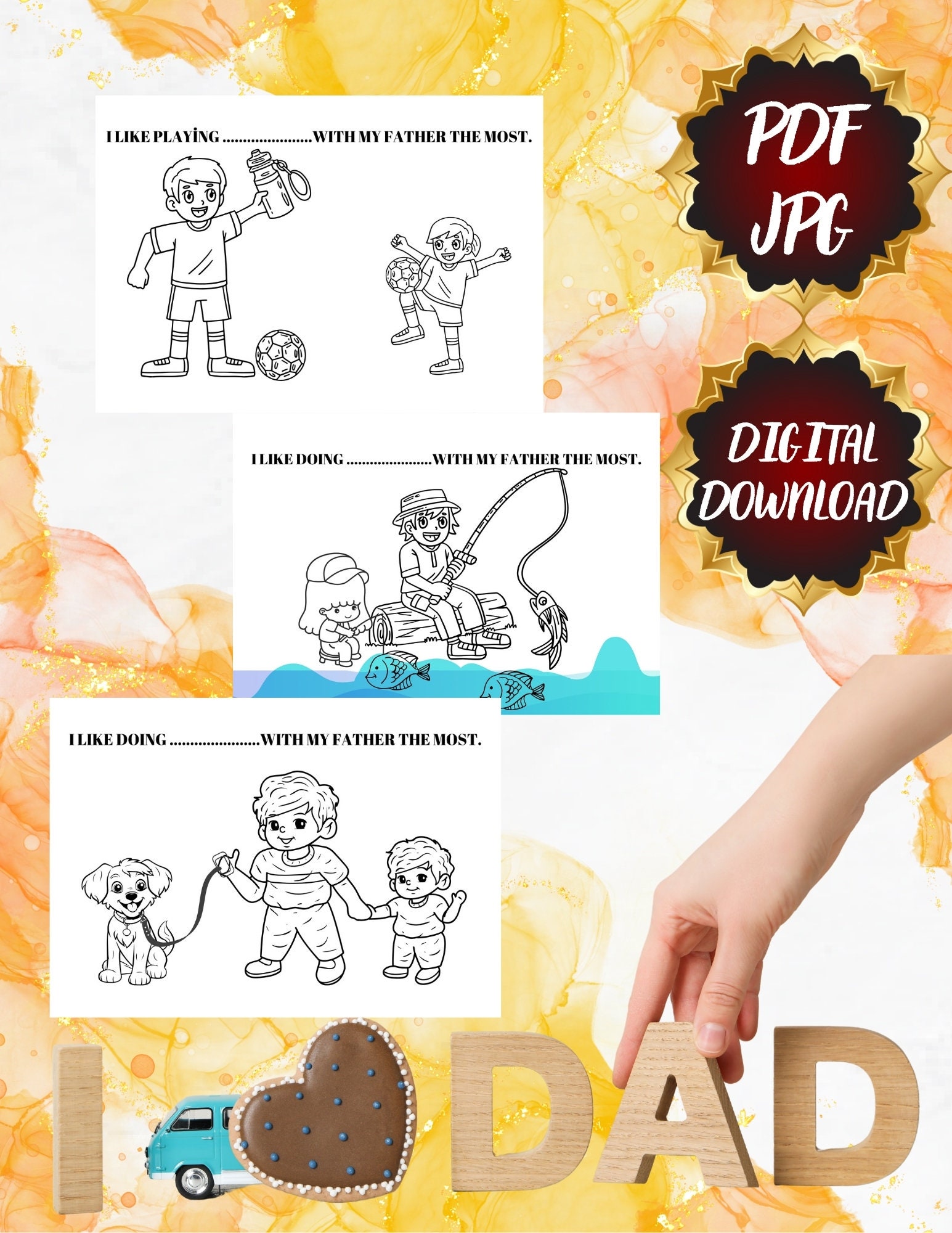 Father's Day Coloring Pages for Kids, Father's Day Coloring Pages, Kids ...