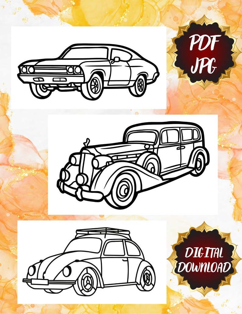 Coloring Pages for Kids,cars Coloring Pages,classical Car,homeschooling ...