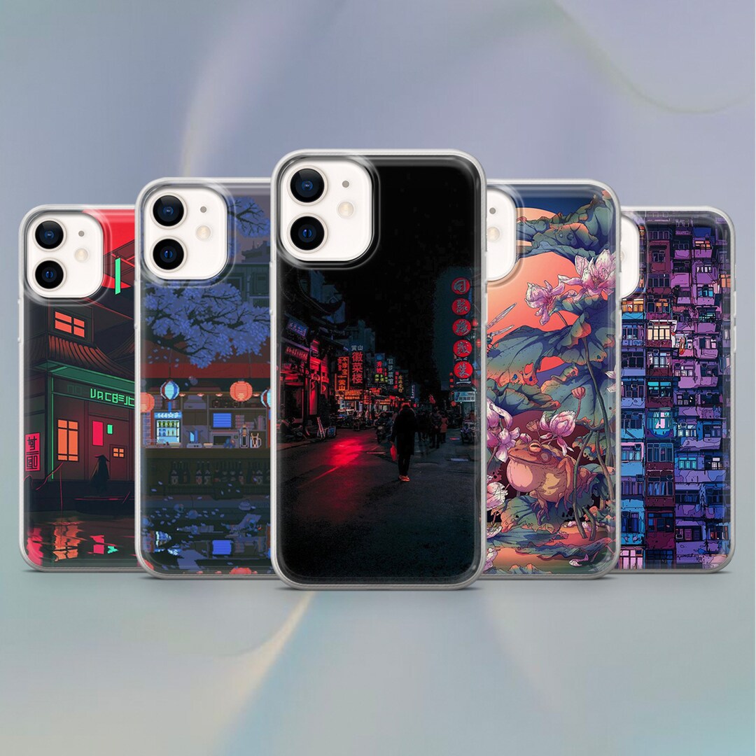 Japanese Asian Style Phone Case for iPhone 14, 13, 12 Pro, XR, Samsung ...