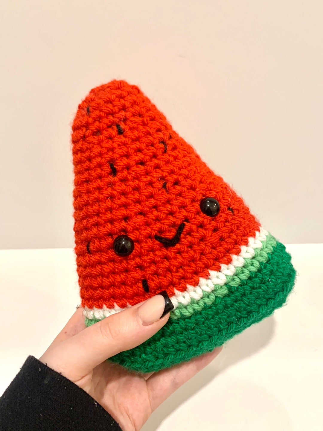 Watermelon Slice Crochet Plush - Etsy