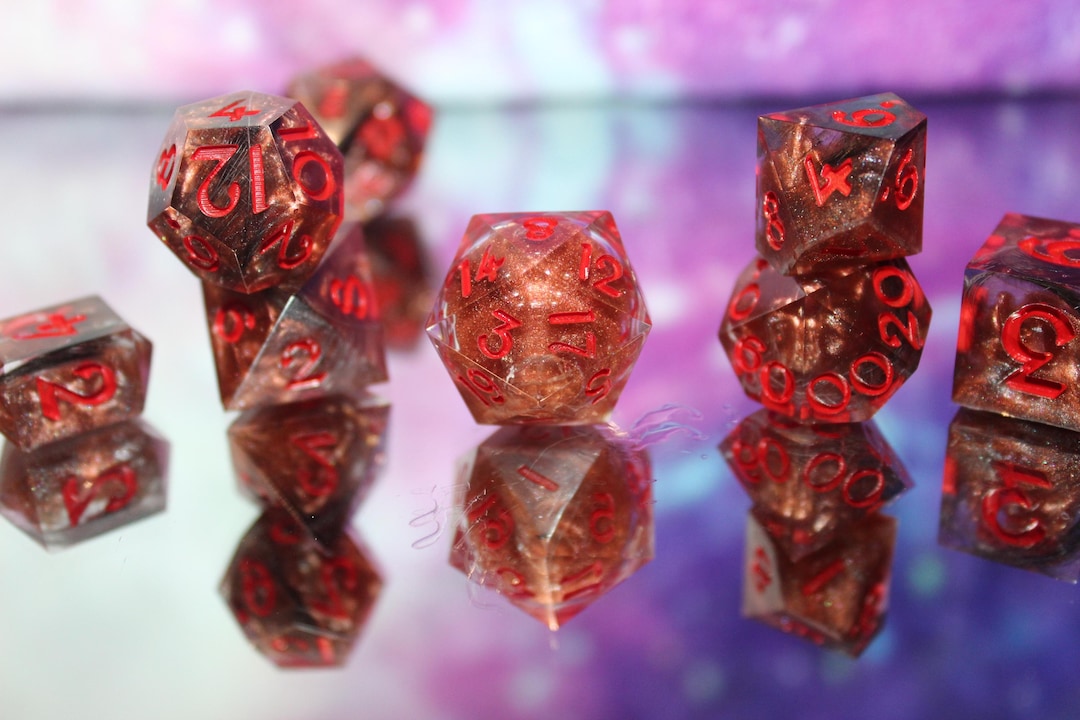 Sandman Dice Set 8 Piece Set Gift Liquid Core Dungeons and Dragons - Etsy