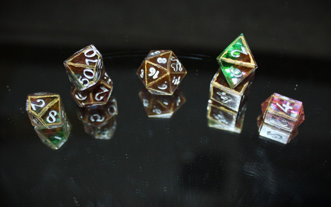 Stained Glass Dice Set - Etsy