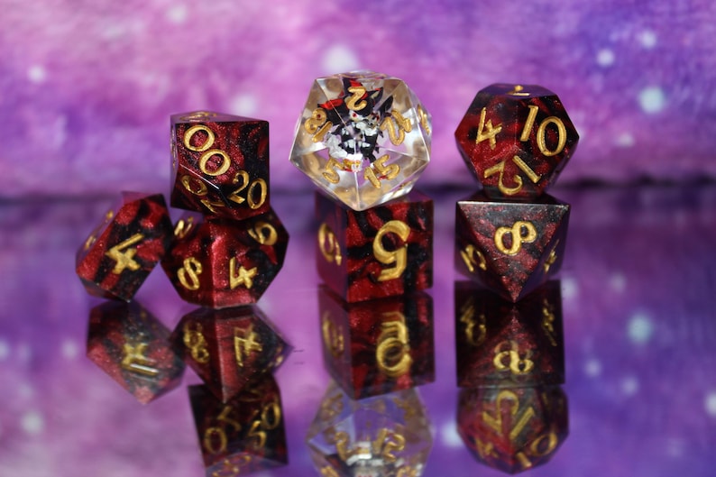 Shadow the Hedgehog 7 Piece Dice Set (made to Order) - Etsy