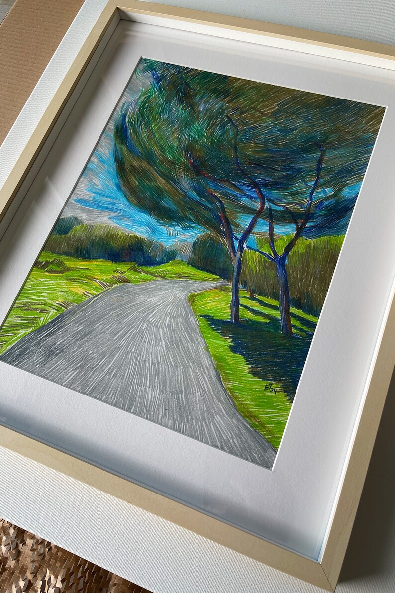 Colored Pencils Drawing wind - Etsy
