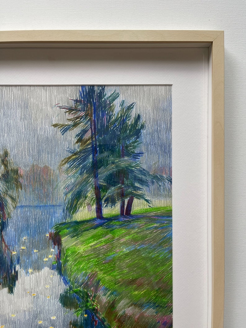 Colored Pencils Drawing Fog - Etsy