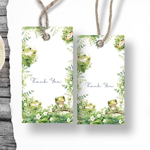 Frog Gift Tag Template: Editable Birthday Party Decor Digital Download ...