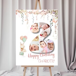 2nd Birthday Photo Collage Poster,diy Canva Design Happy Birthday ...