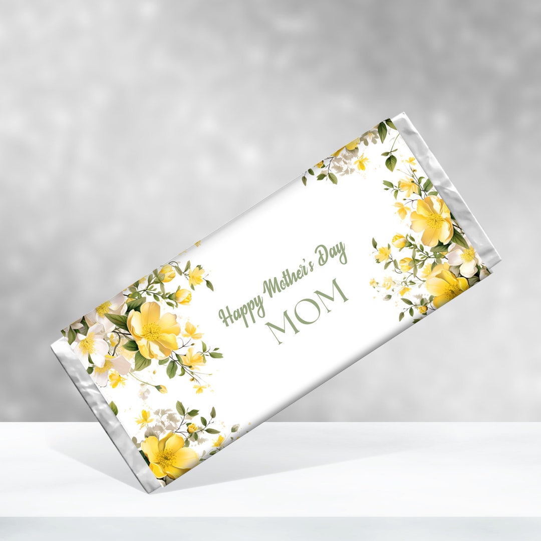 Mother's Day Chocolate Bar Wrapper Printable Candy Label, DIY Party ...