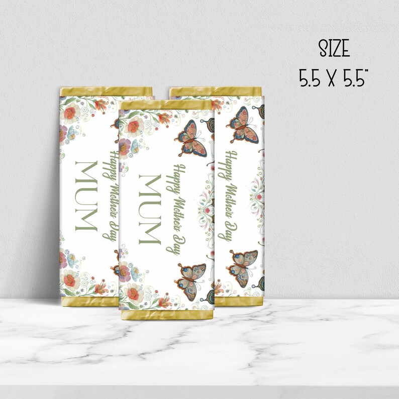 Mother's Day Chocolate Bar Wrapper Printable Candy Label, DIY Party ...