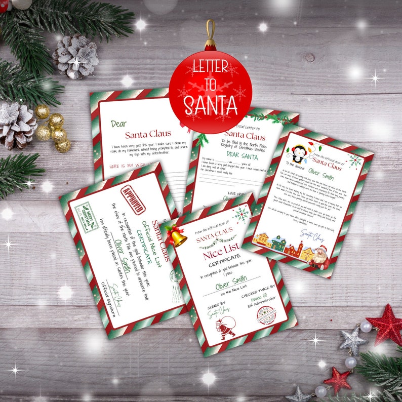 Christmas Letter, Kids Letter to Santa, Christmas Printable, Instant ...