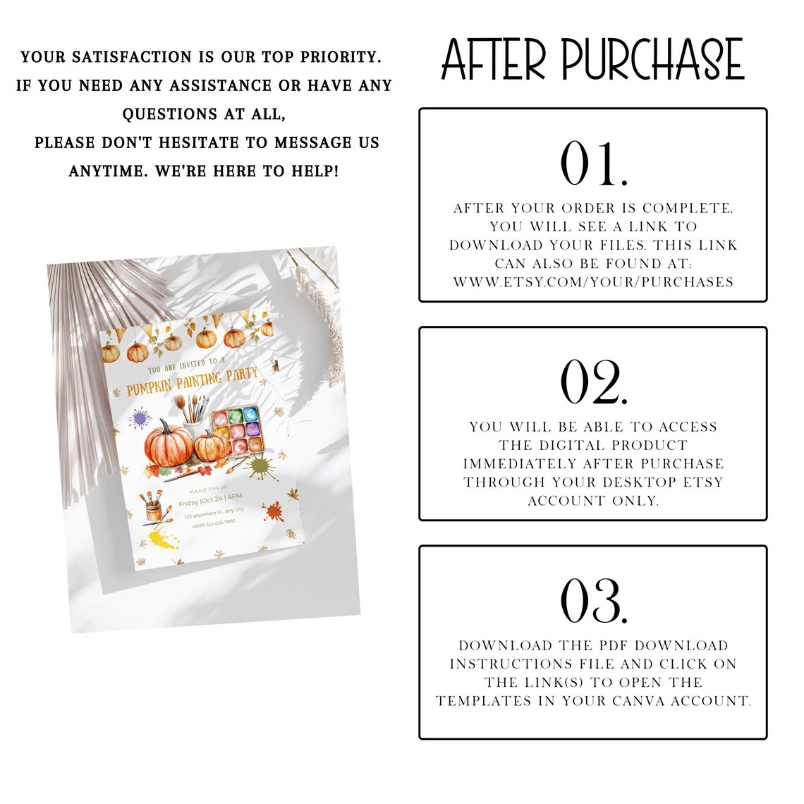 Pumpkin Painting Party Invitation: Spooky Fall Craft Night Editable ...