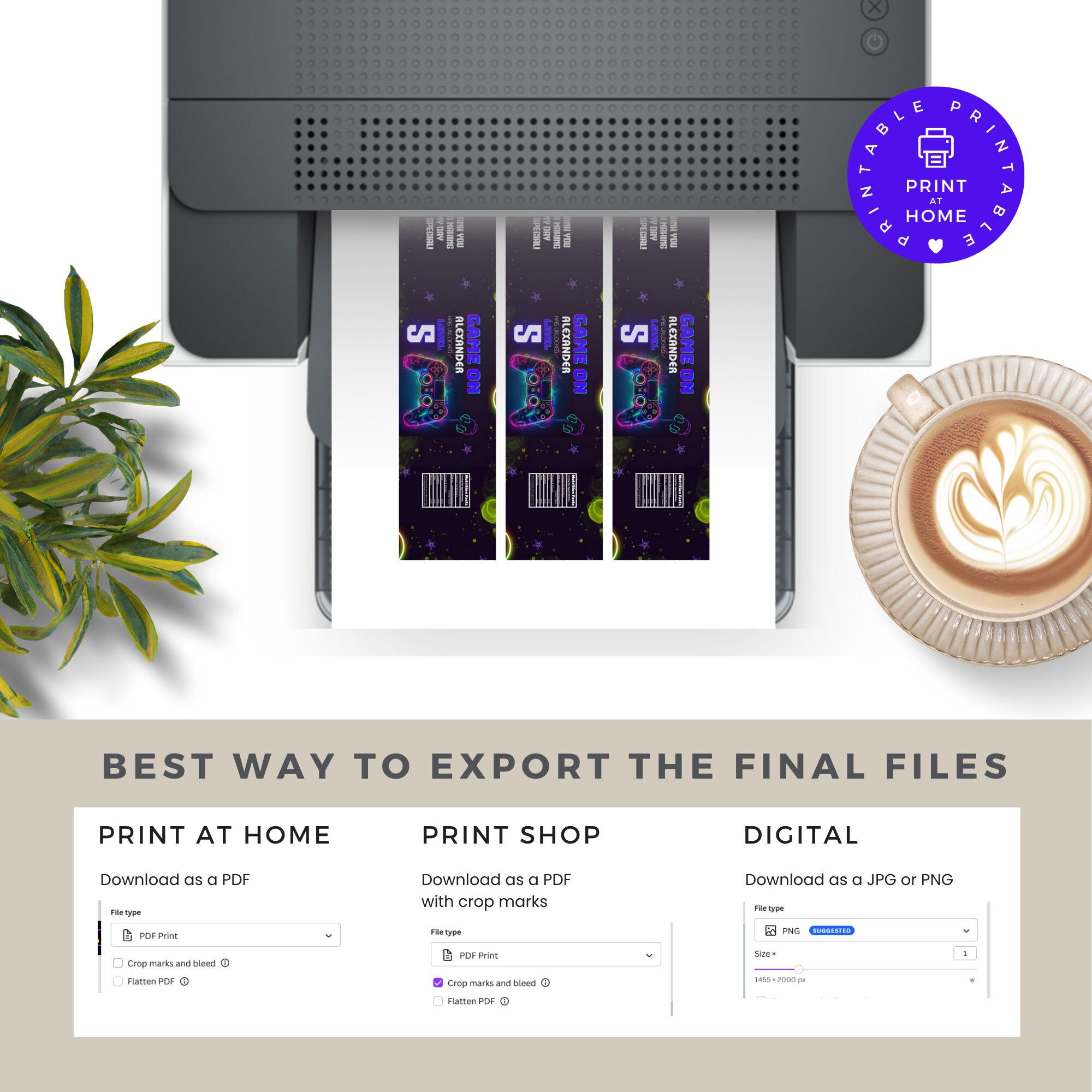 Gaming Party Favors,rice Krispy Wrapper Waterbottle Label and Crisp ...