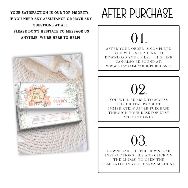 Woodland Chocolate Bar Wrapper, Wild One Forest Animal, Editable Party ...