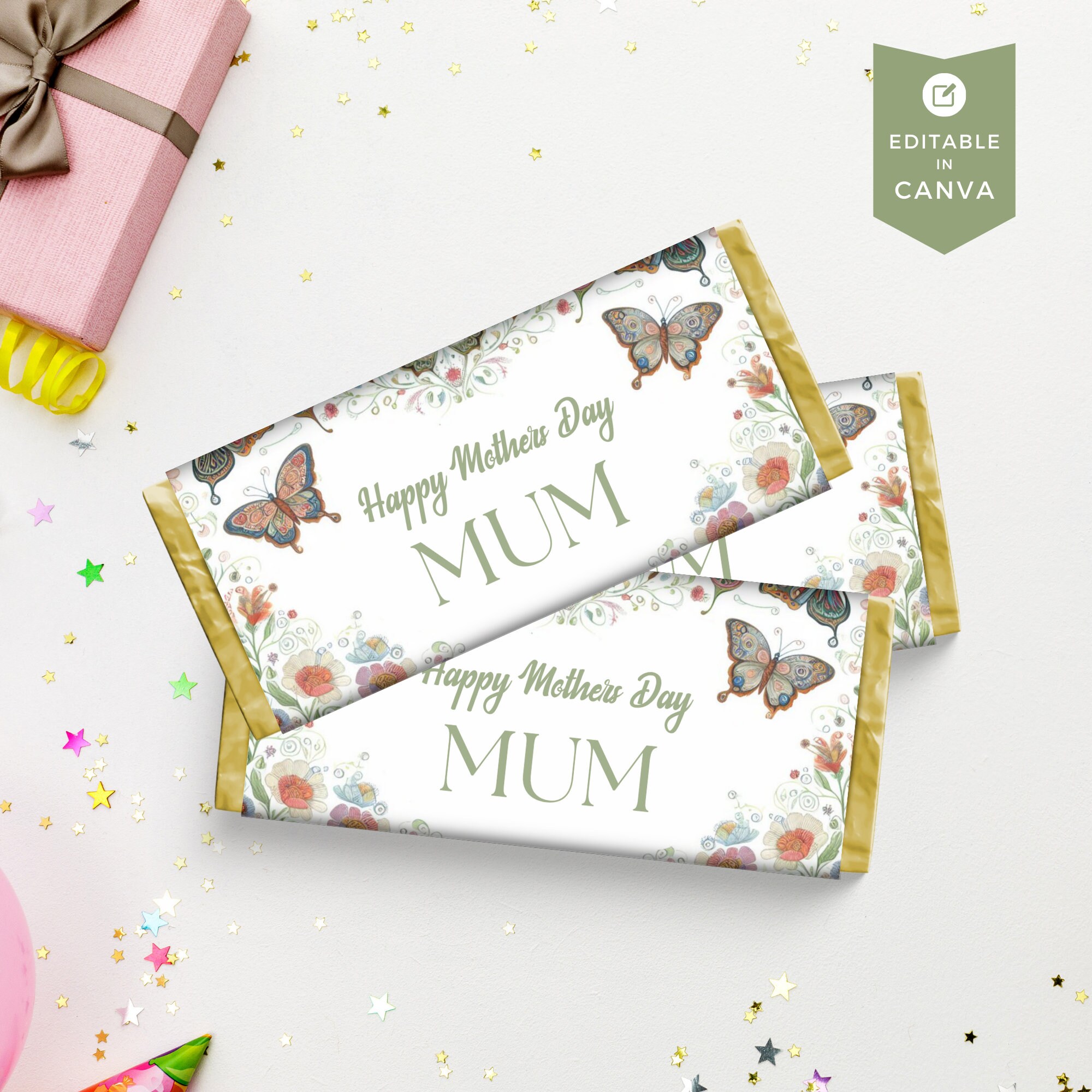 Mother's Day Chocolate Bar Wrapper Printable Candy Label, DIY Party ...