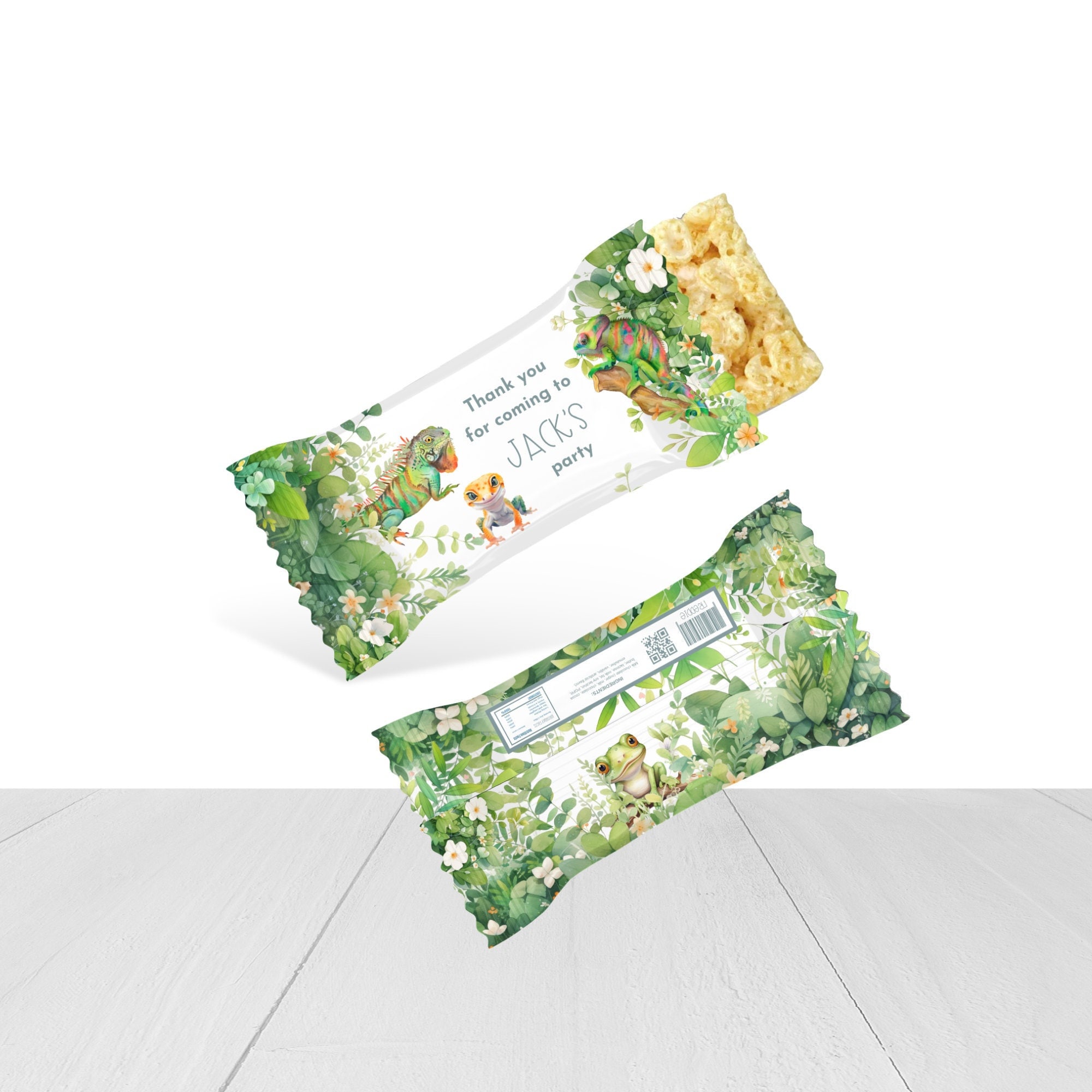 Reptile Rice Krispie Wrapper Digital Download - Snake Lizard Birthday ...