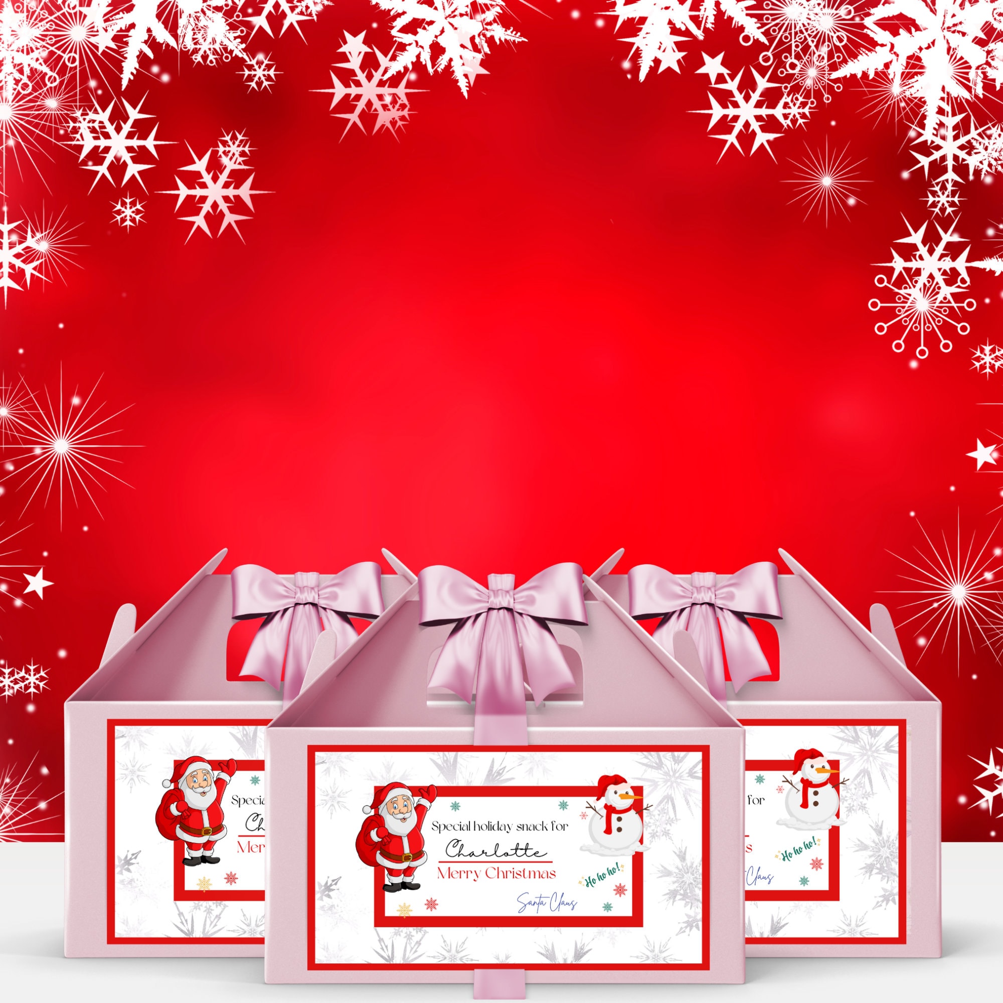 Christmas Gable Box Labels, Printable Favor Box Label, Gift Box Diy ...