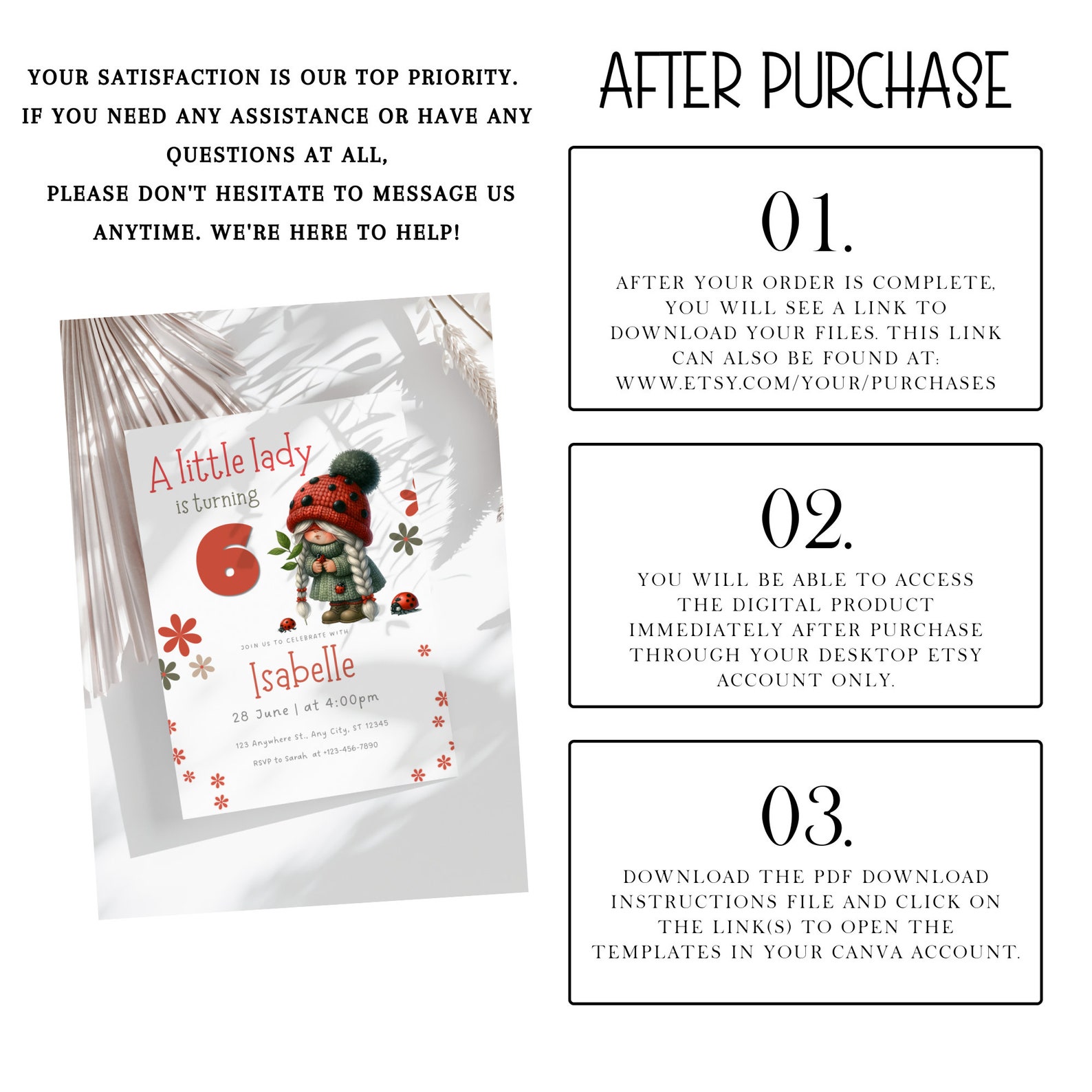 Editable Ladybug 6th Birthday Invitation,diy Personalized Printable ...