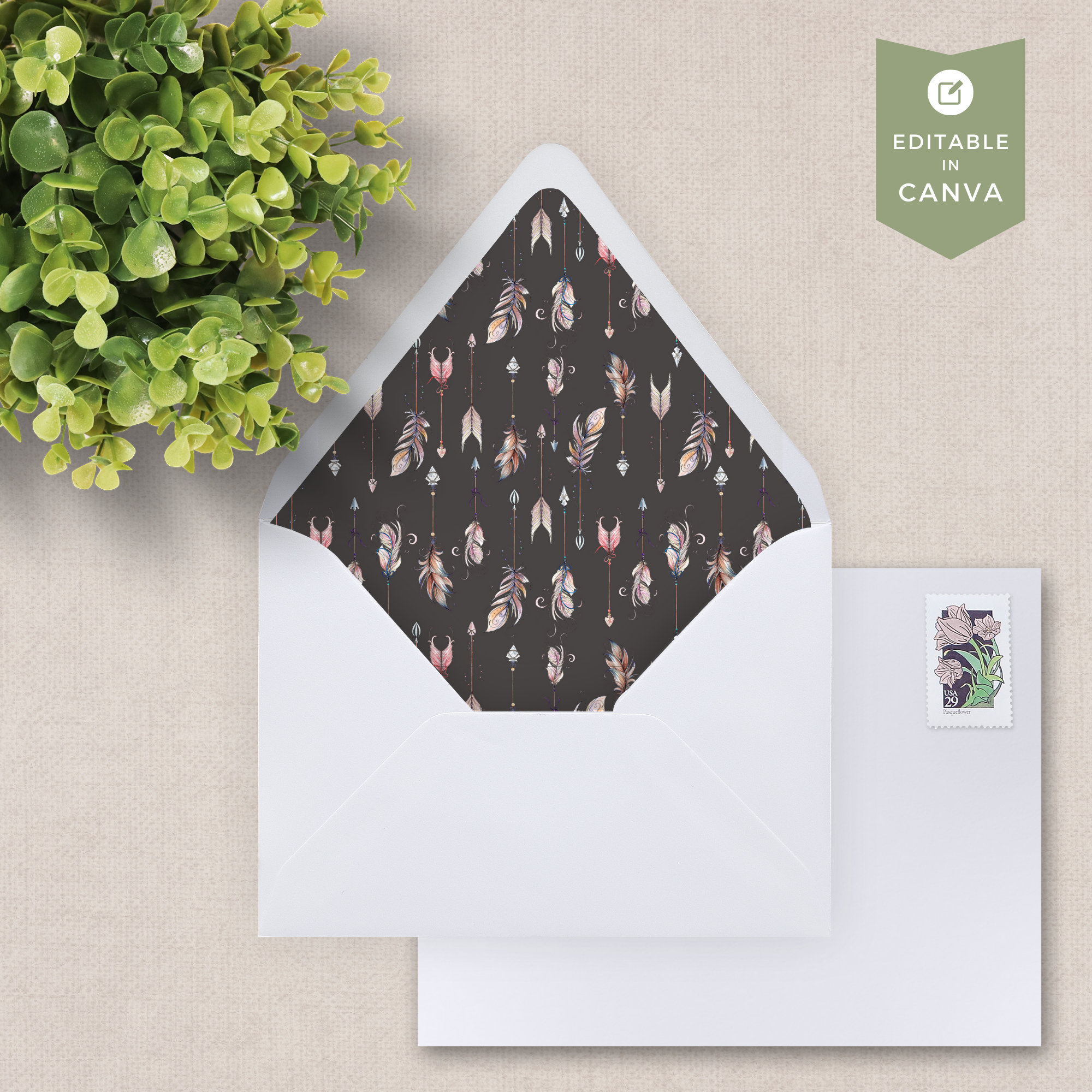 Envelope Liner 12 Sizes, Template and Tutorial, Printable Liner ...
