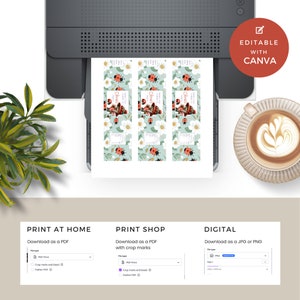 Ladybug Water Bottle Label, Editable DIY Personalized Printable Ladybug ...