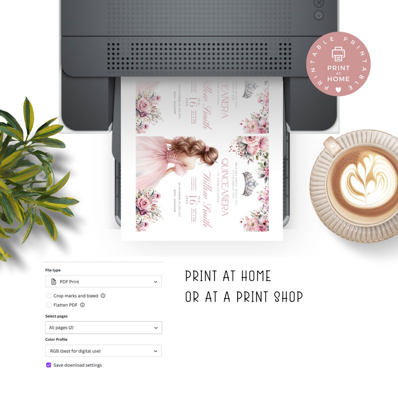 Pink Quinceañera Party Invitation Template,prom Night, Homecoming Queen ...