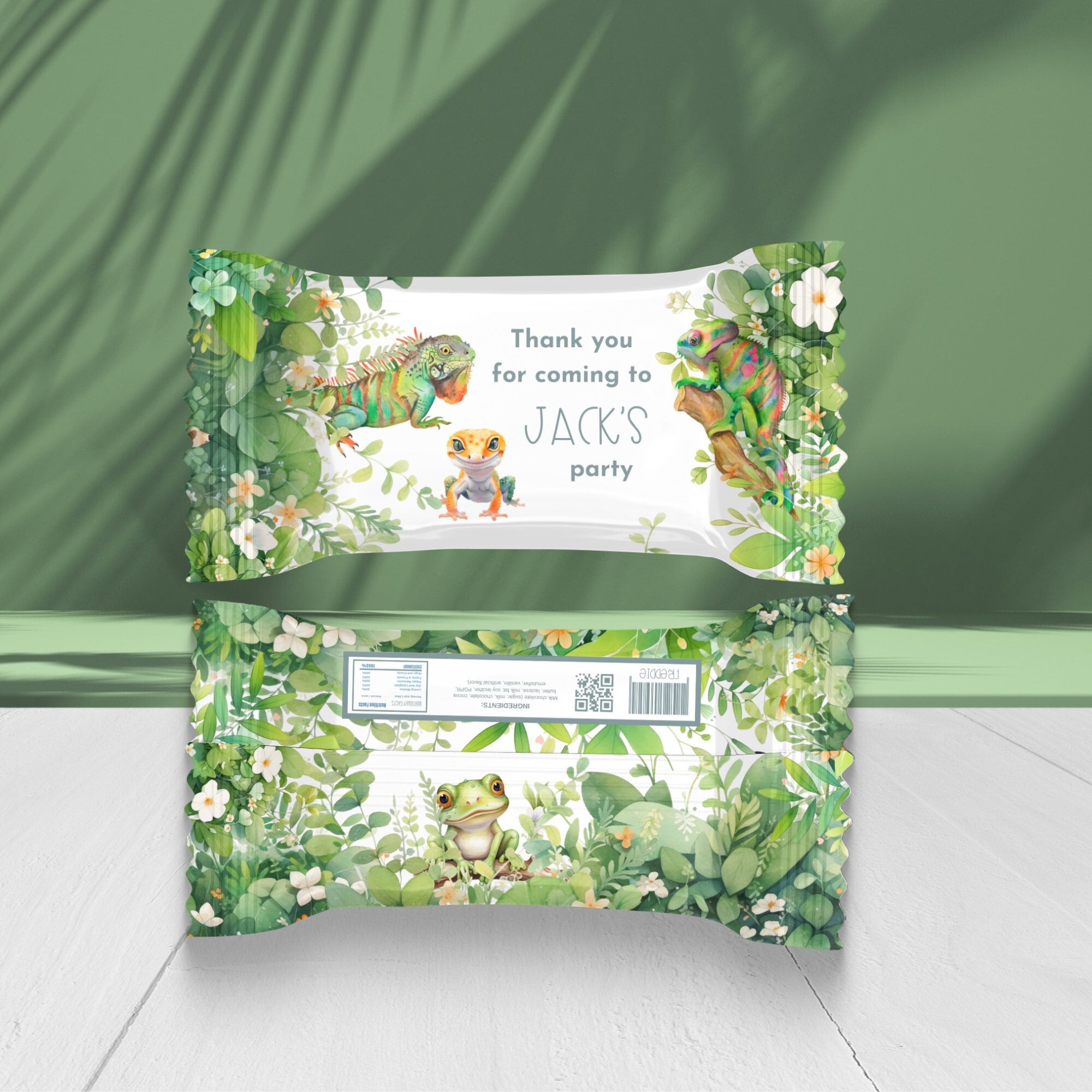 Reptile Rice Krispie Wrapper Digital Download - Snake Lizard Birthday ...