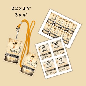 Halloween VIP All Access Badge Party Favors , Spooky Theme, Boo Party ...