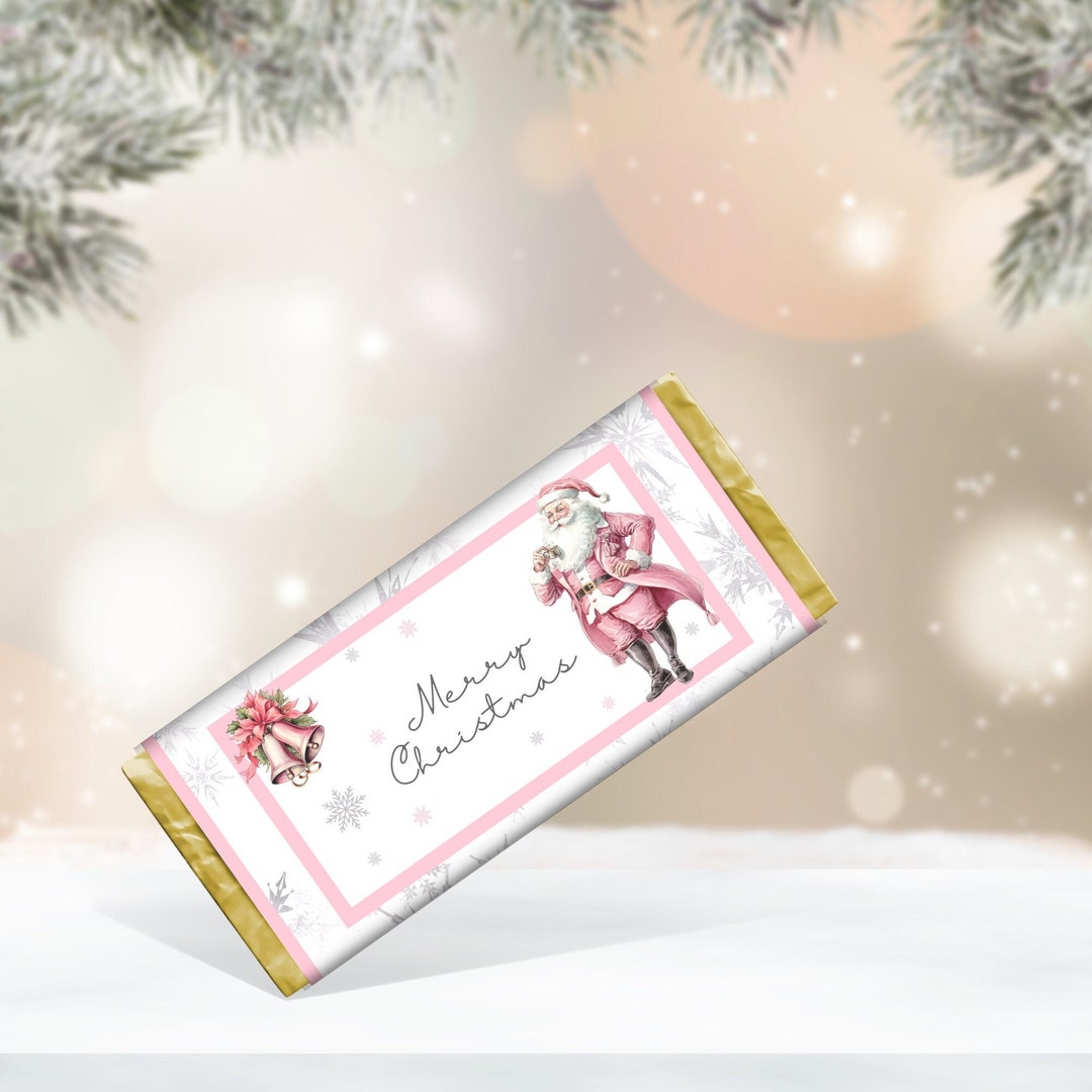 Christmas Pink Candy Bar Wrapper Coworker Favors ,guest Gifts ...