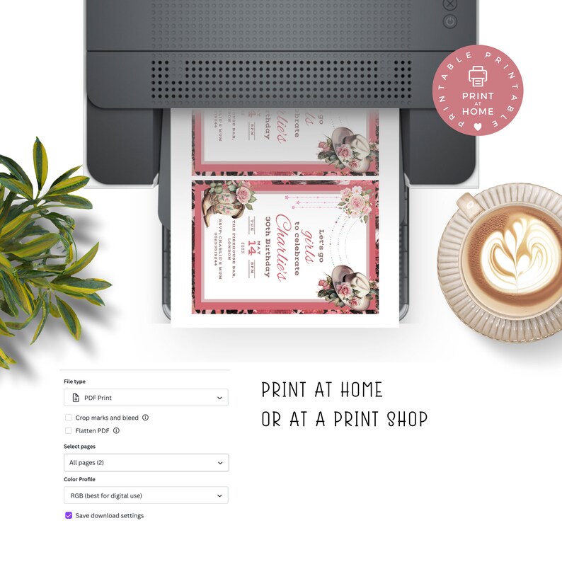 Cowgirl 30th Birthday Party Invitation ,wild West Western First Rodeo ...