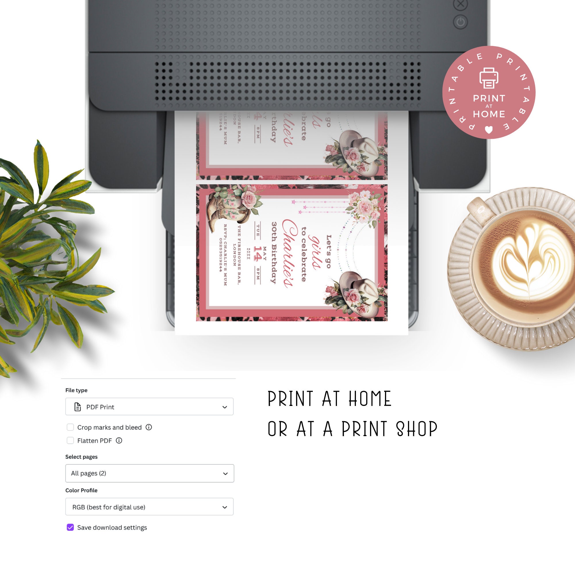 Cowgirl 30th Birthday Party Invitation ,wild West Western First Rodeo ...