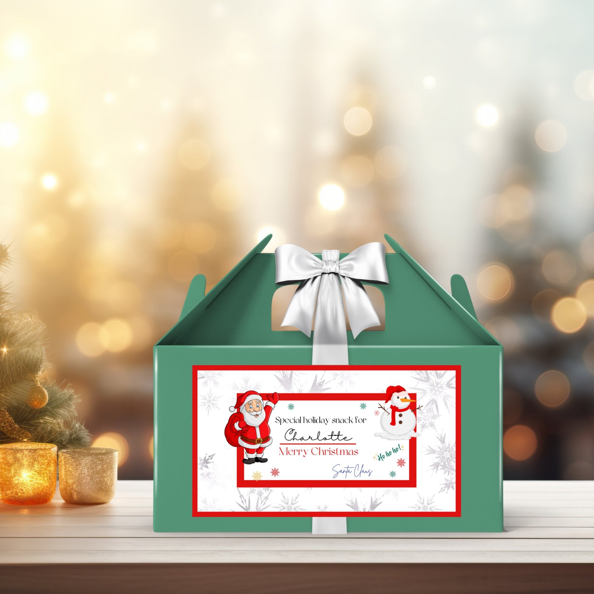 Christmas Gable Box Labels, Printable Favor Box Label, Gift Box Diy ...