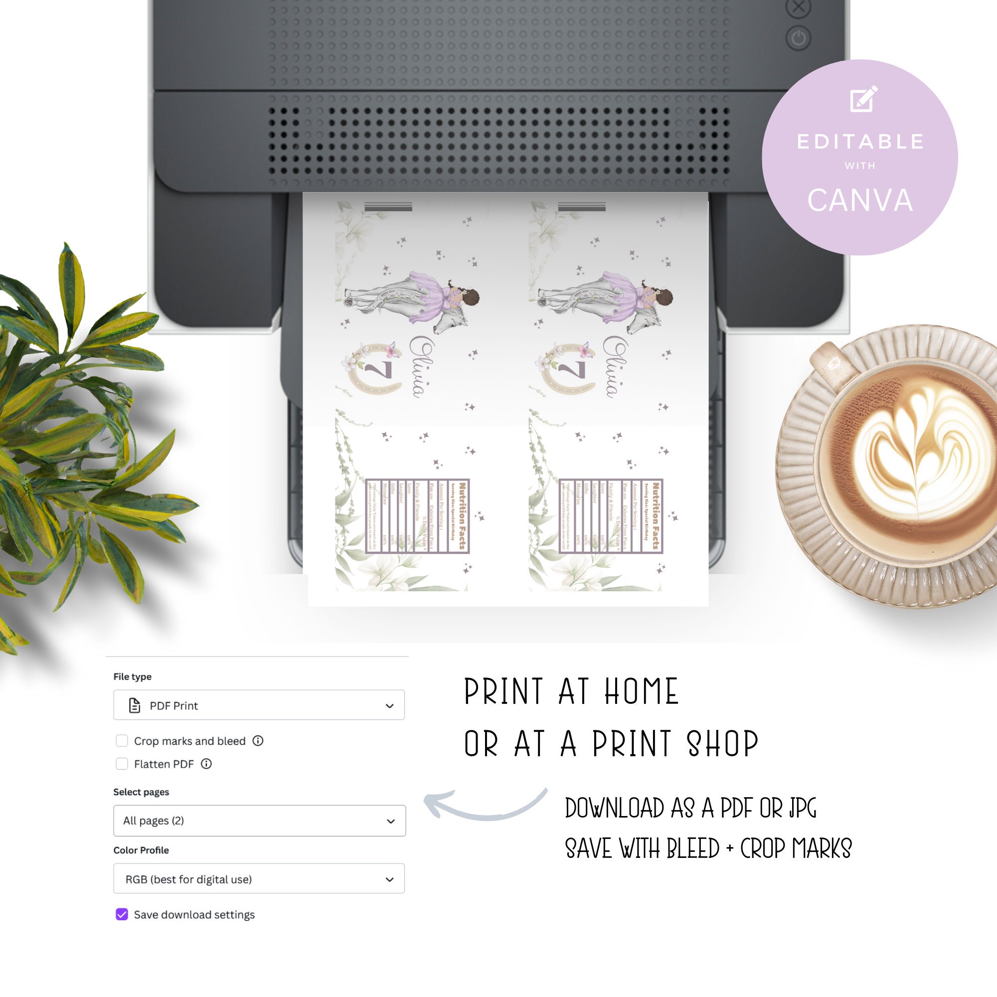 Mini Chip Can Label Horse Theme, Instant Download to Accessible Chip ...
