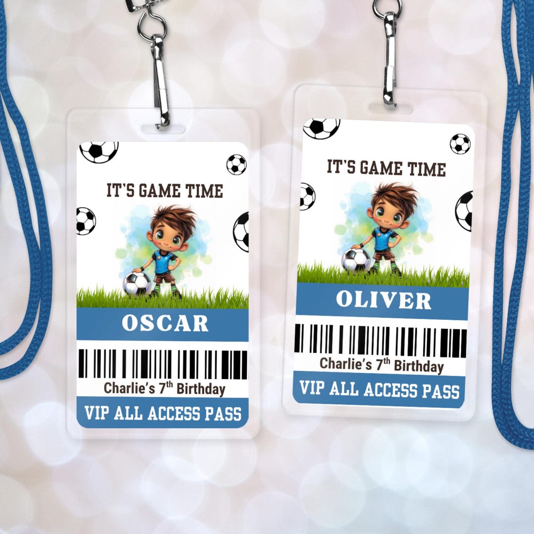 Soccer Birthday VIP Pass Printable | Football Sports Party All Access ...