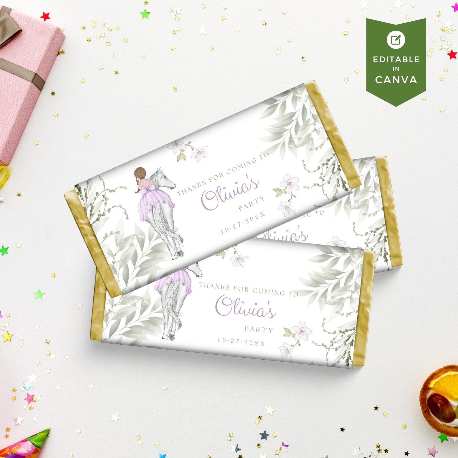 Horse Chocolate Bar Wrappers for Birthday Favors or Horse-themed ...