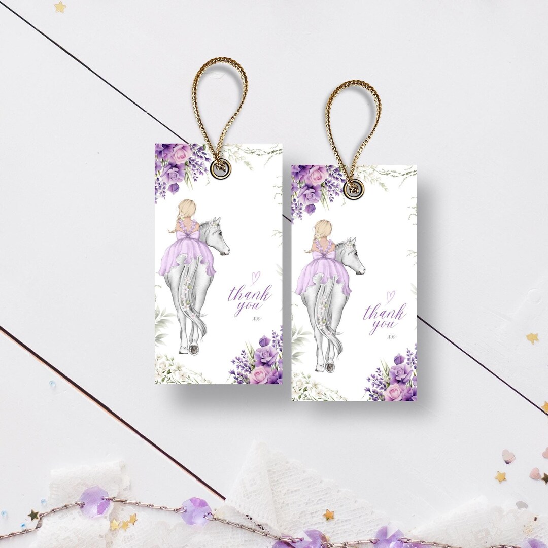 Horse Birthday Party Favor Tags, Equestrian Horseback Riding ...