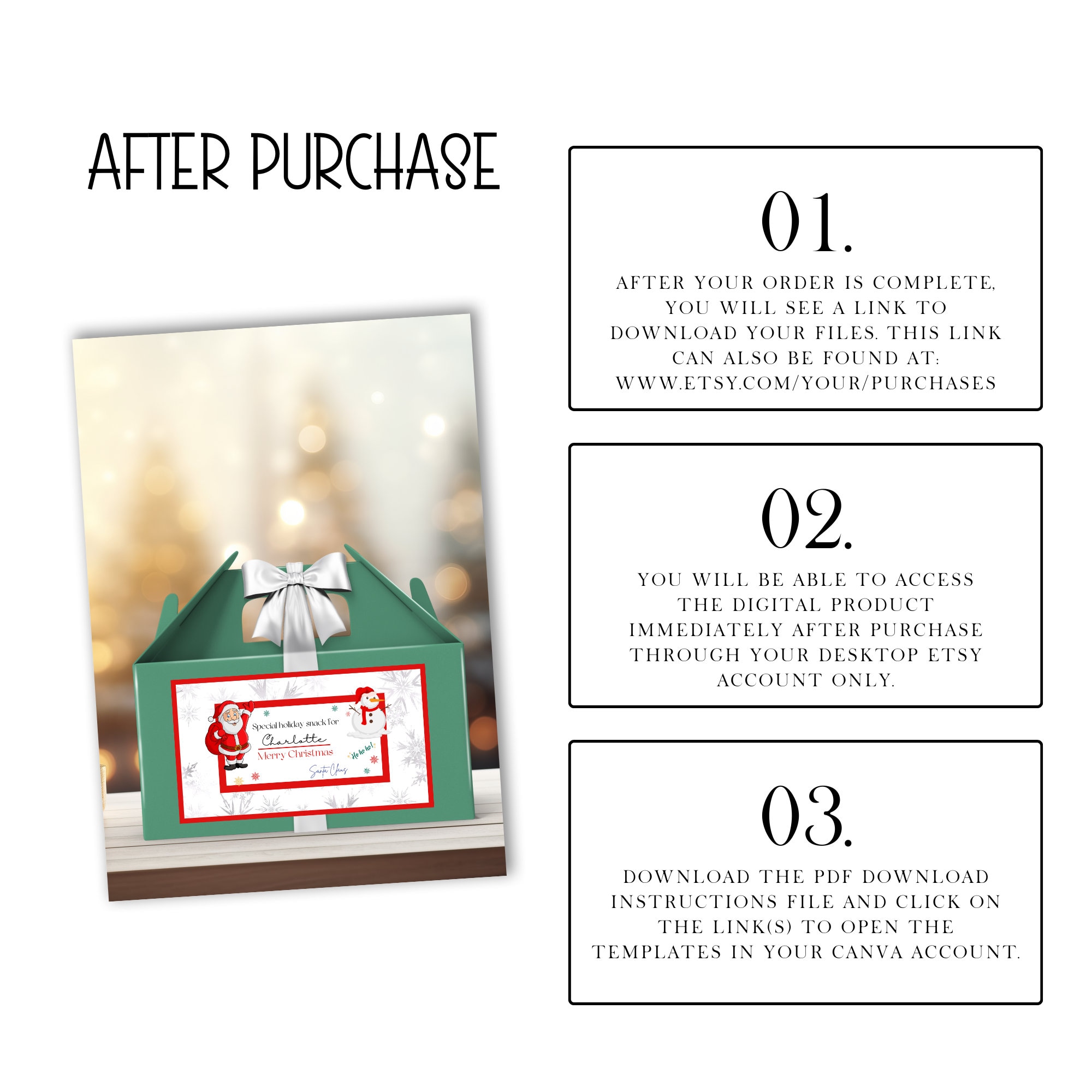 Christmas Gable Box Labels, Printable Favor Box Label, Gift Box Diy ...