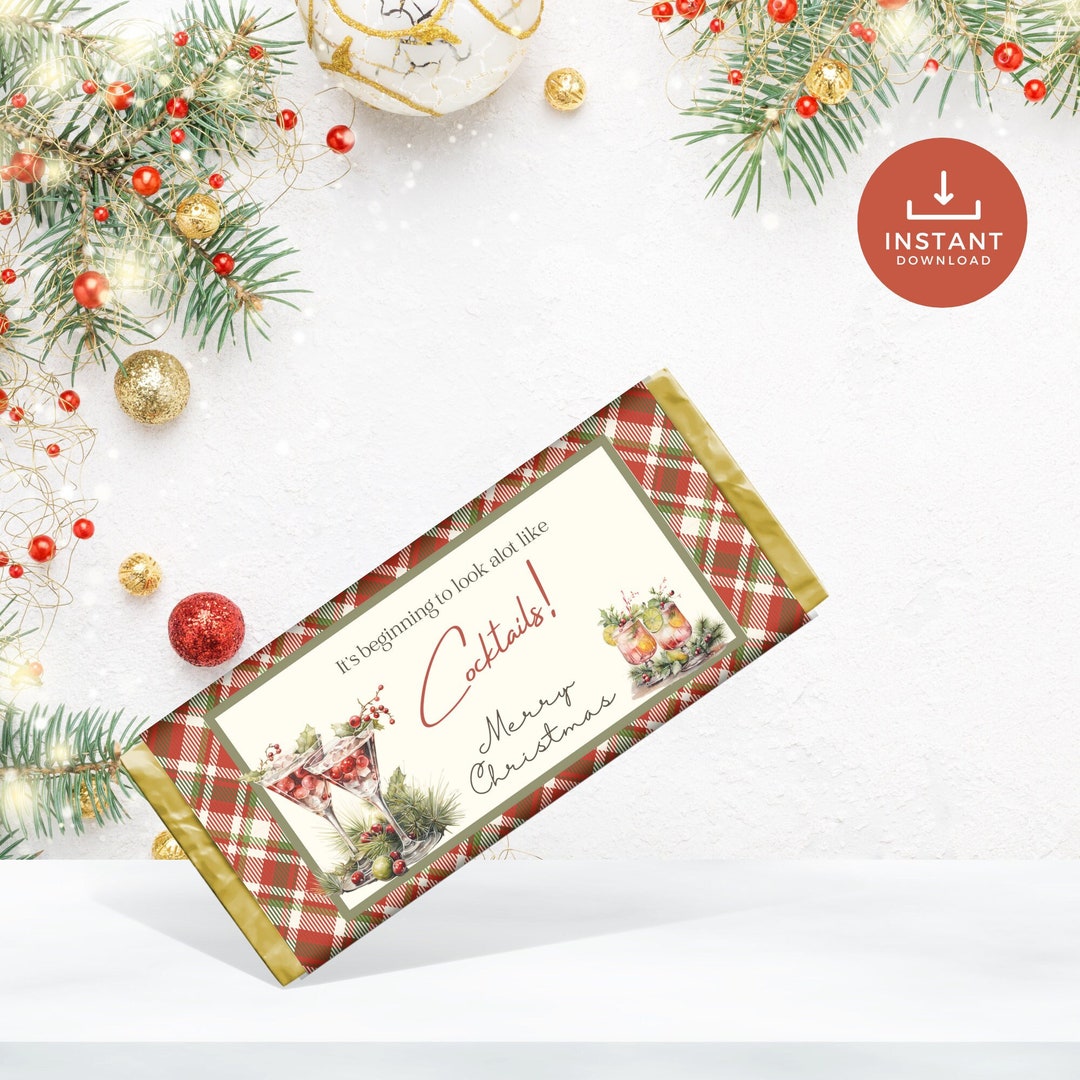 Christmas Candy Bar Wrapper Coworker Favors ,guest Gifts ,orange ...