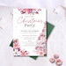 Pink Christmas Party Invitation DIY Xmas Invitationeditable - Etsy