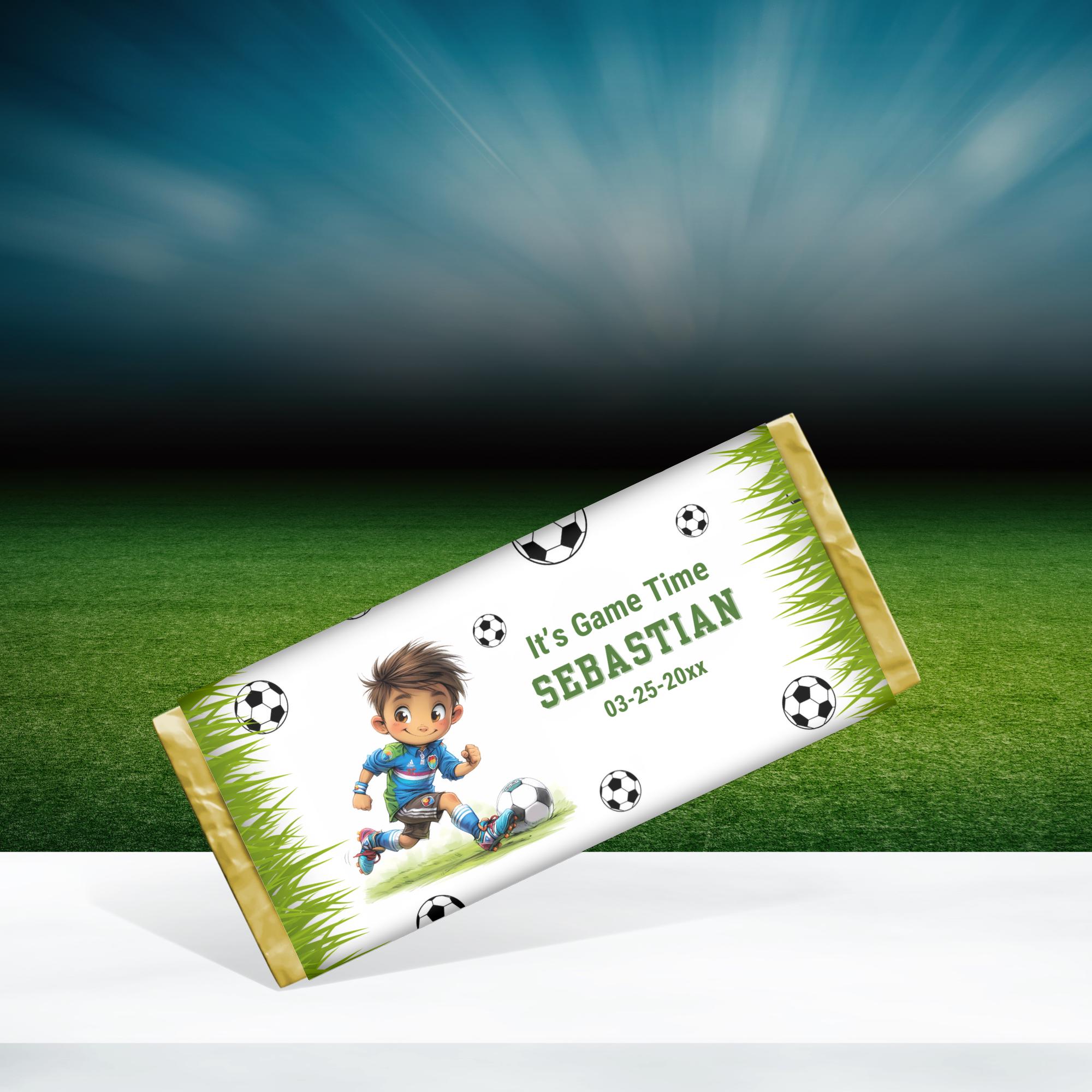 Soccer Chocolate Wrapper Printable Boy Birthday Party Favor Editable ...