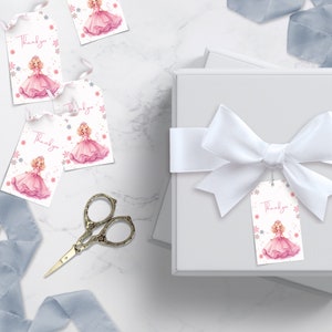 Princess Birthday Party Favor Tags,pink Once Upon a Time Thank You Tags ...