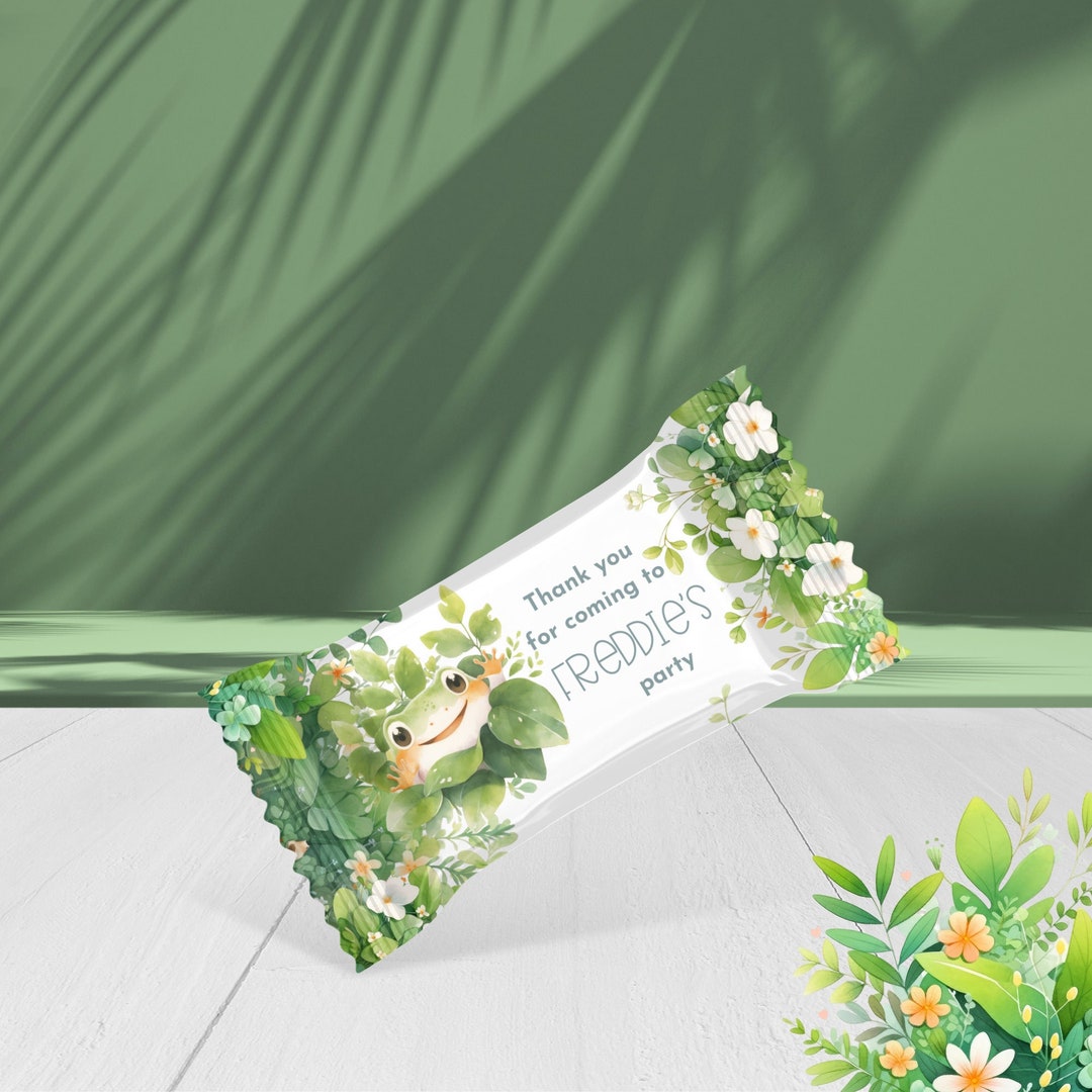 Frog Themed Rice Krispie Wrapper for Boys /girls Green Frog Graphics ...