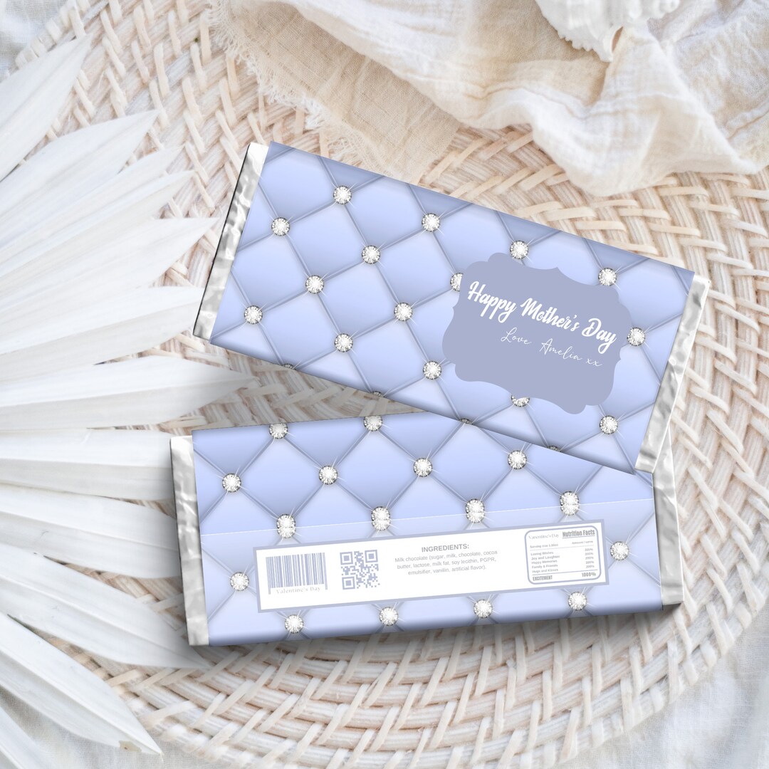 Mother's Day Chocolate Bar Wrapper Printable Candy Label, DIY Mom ...