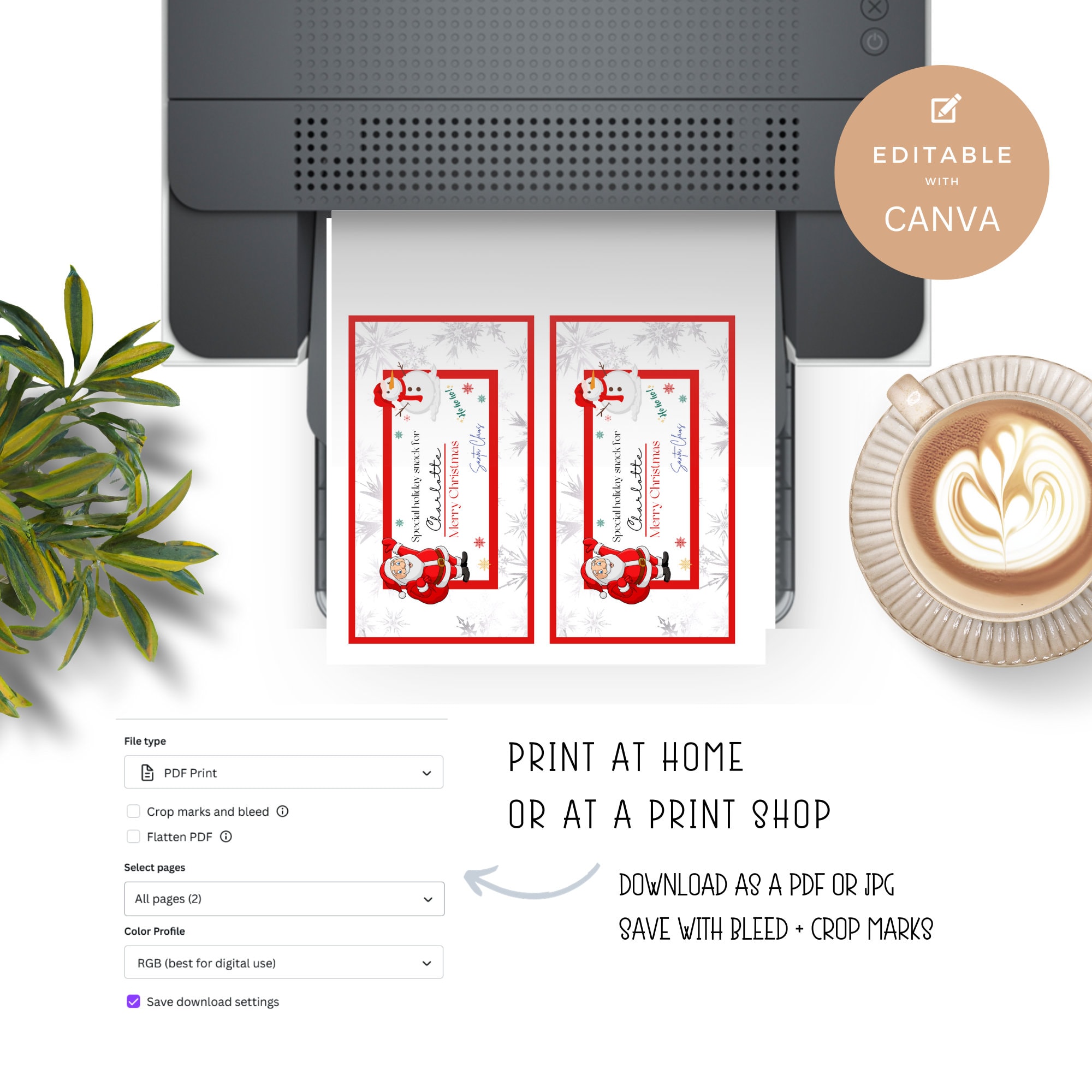 Christmas Gable Box Labels, Printable Favor Box Label, Gift Box Diy ...