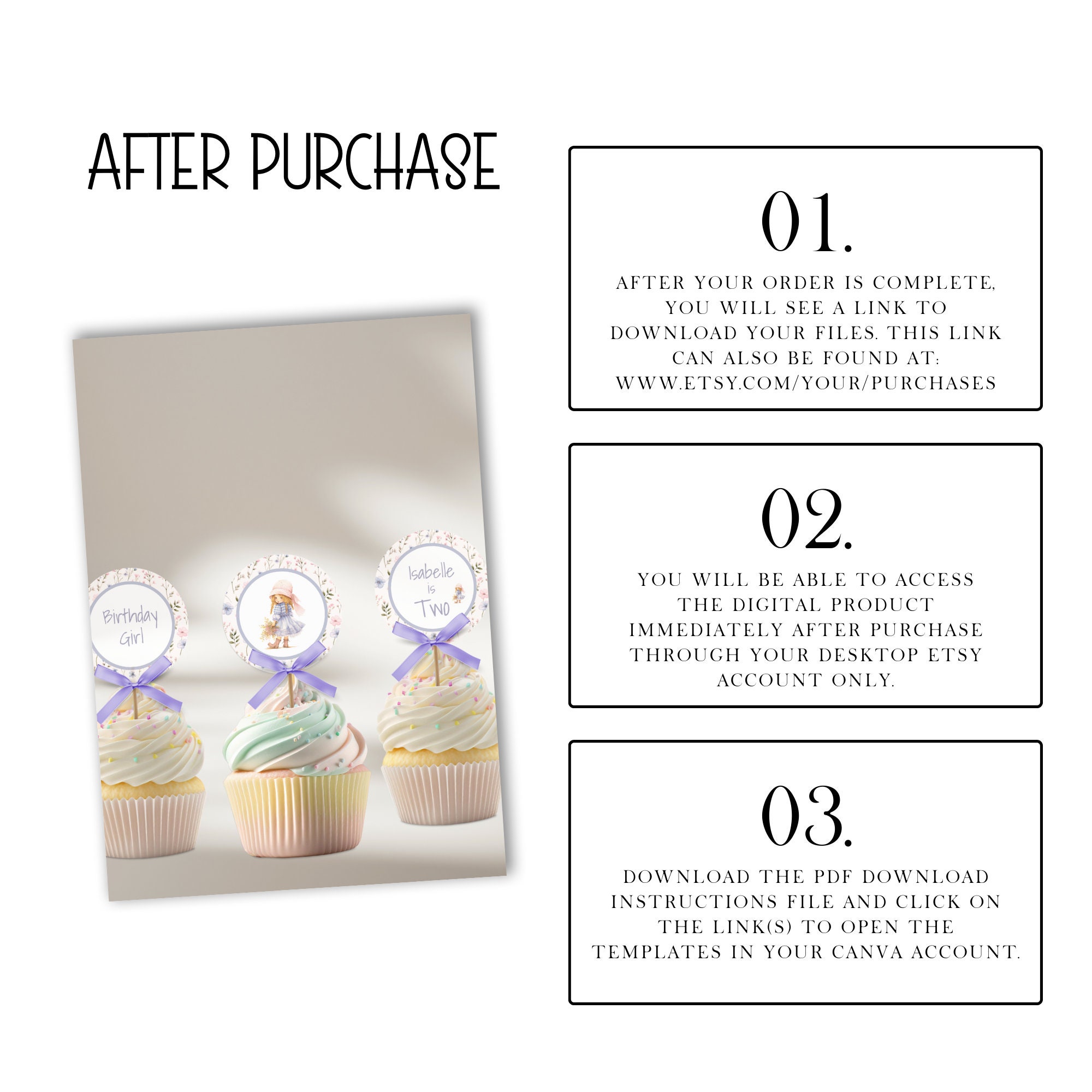 Editable Strawberry Cupcake Toppers, Girl With Gingham Bonnet Instant ...