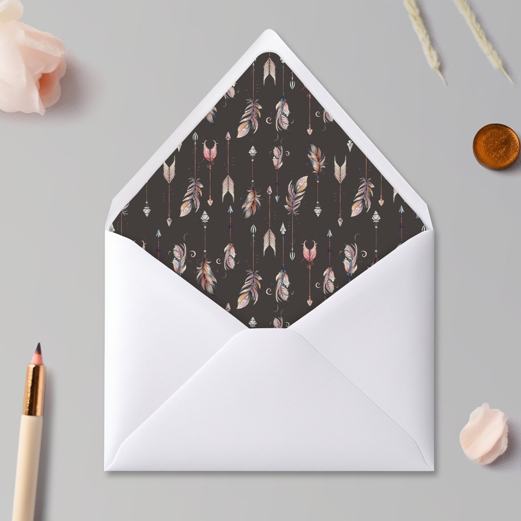Envelope Liner 12 Sizes, Template and Tutorial, Printable Liner ...